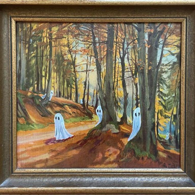 The thrifted ghost painting trend is all over my social feed | Ideal Home