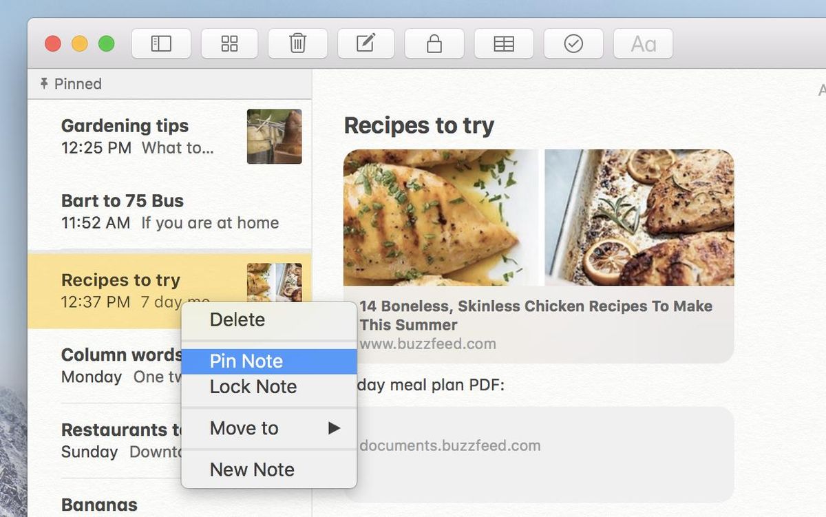 What's new with Notes in macOS High Sierra | iMore