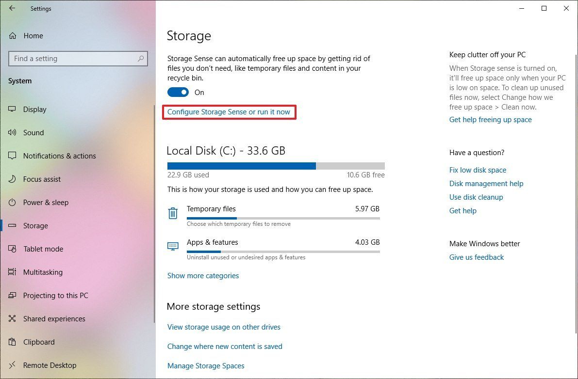 How to reclaim space after upgrading to the Windows 10 May 2019 Update ...