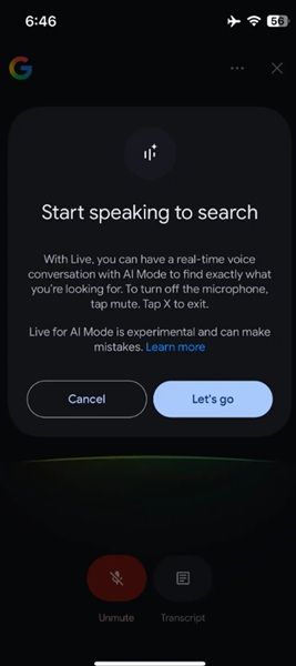 Google's 'Search Live' test in AI Mode kicks off for enrolled mobile ...