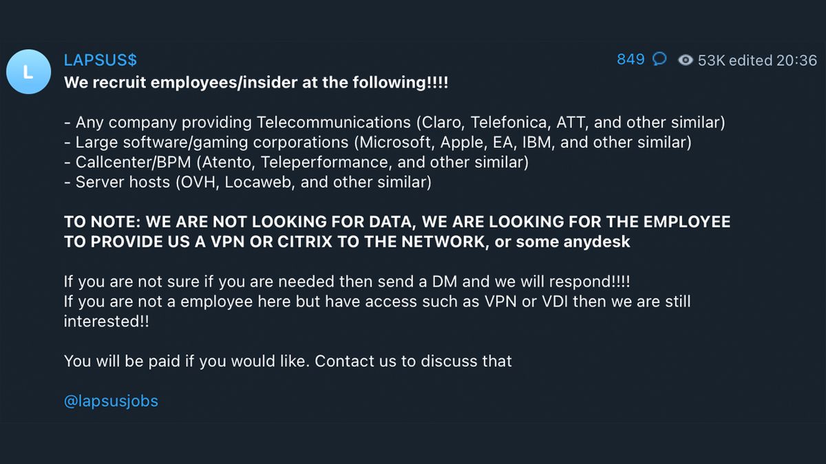 What is the LAPSUS$ group? | ITPro