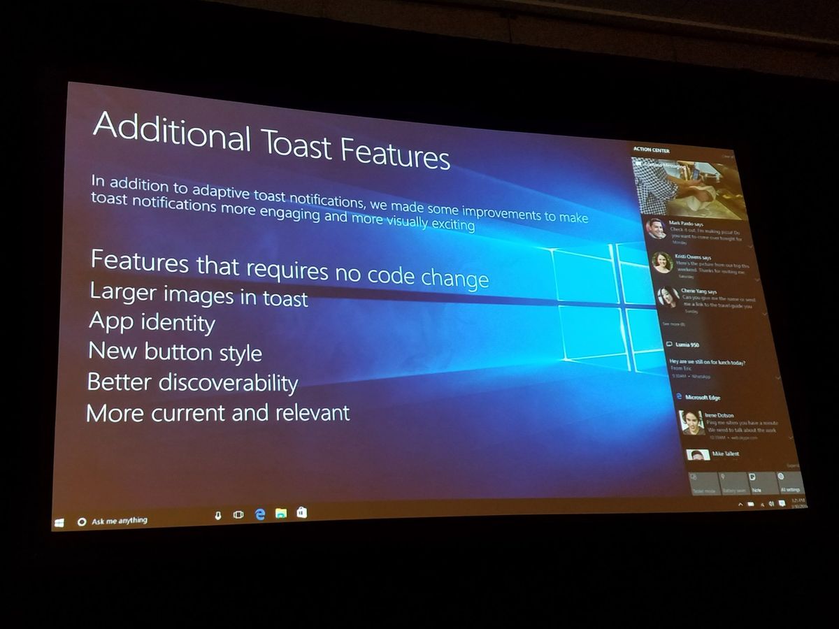 Richer 'Interactive' Toast notifications coming to Windows 10 and ...