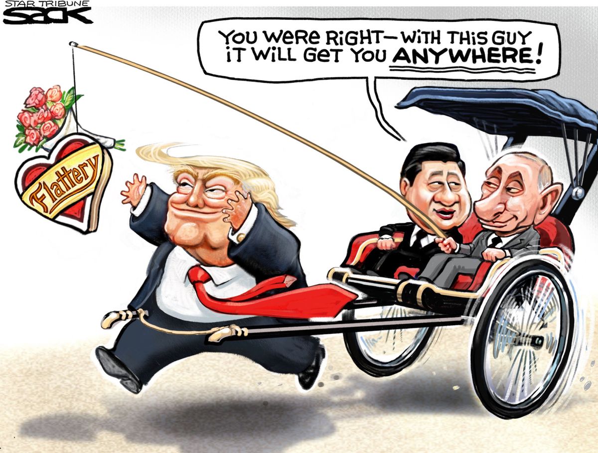 Political cartoon U.S. Trump Russia China | The Week