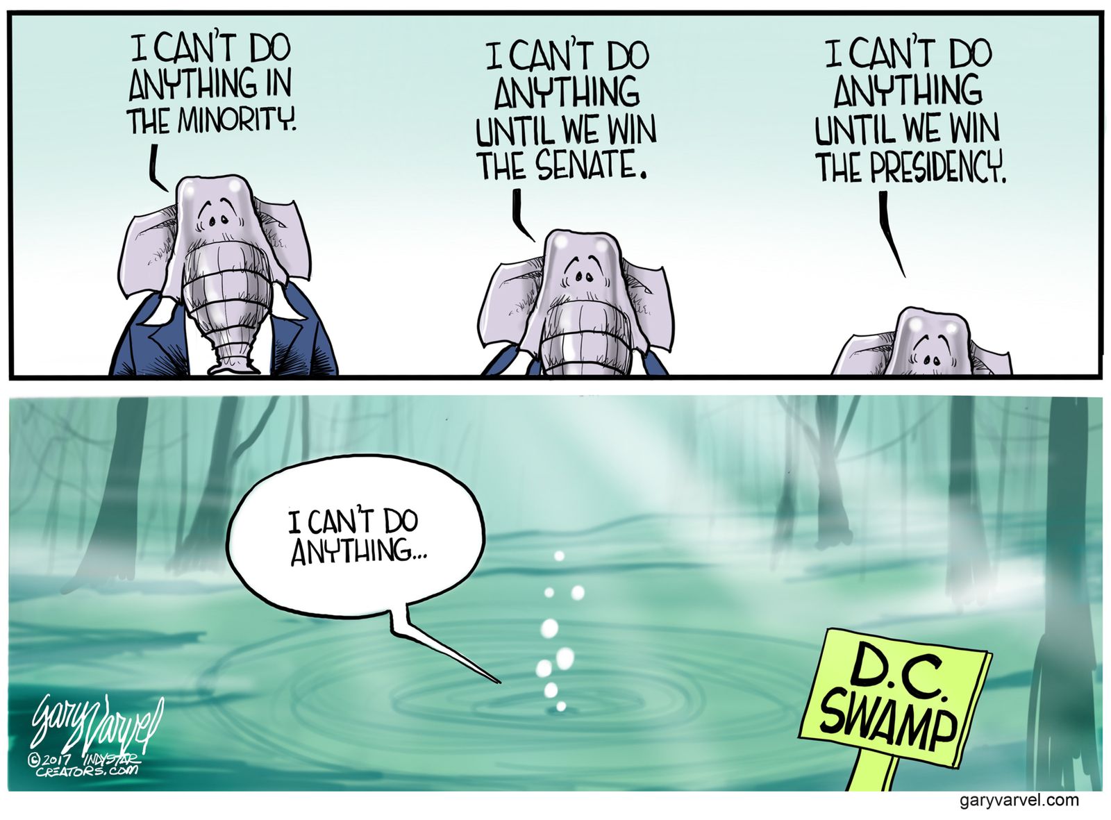 Political Cartoon U.S. GOP Swamp Trump DC | The Week