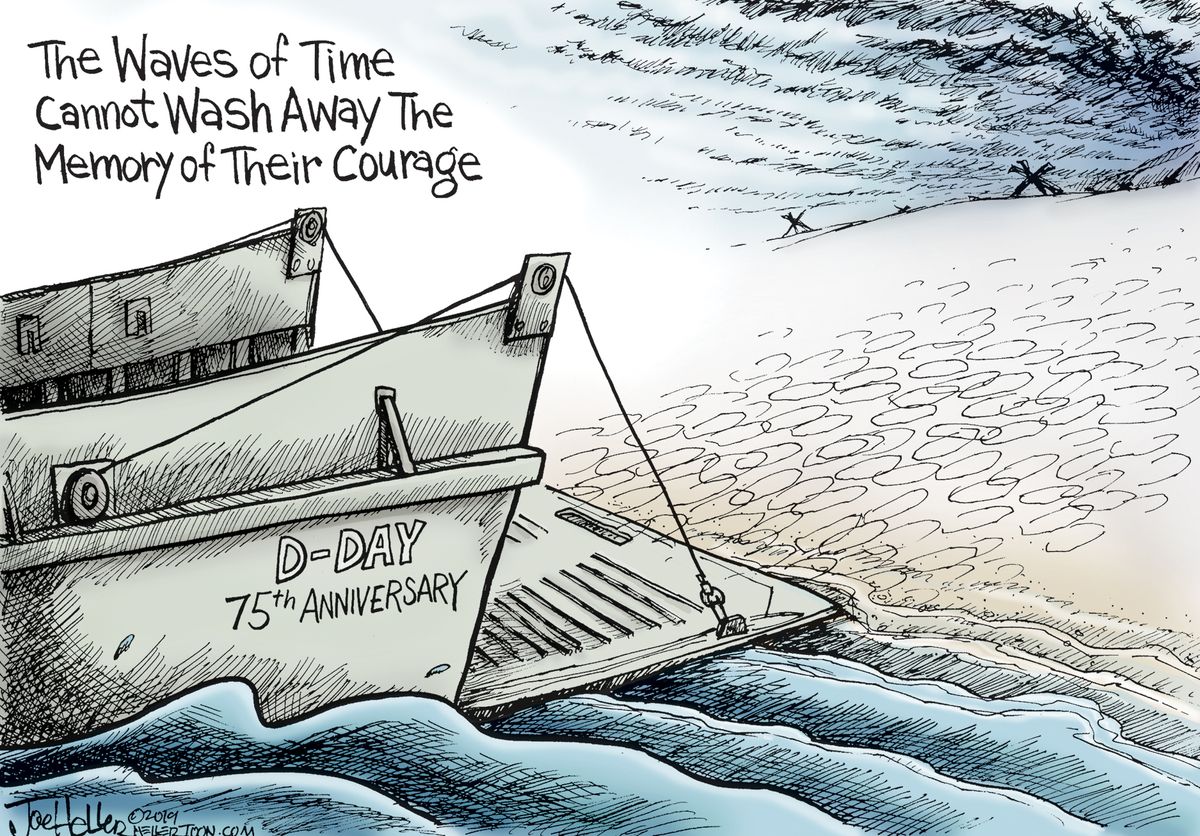 Editorial Cartoon U.S. D-Day Anniversary Normandy France | The Week