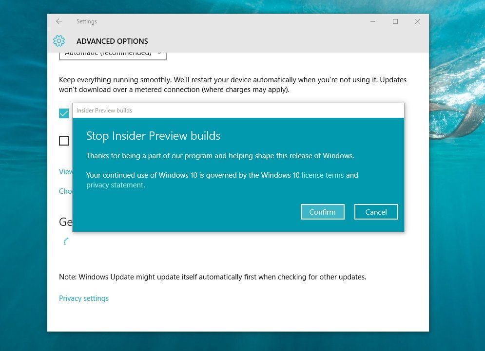 How to stop receiving Windows 10 Insider Preview builds for PCs and ...