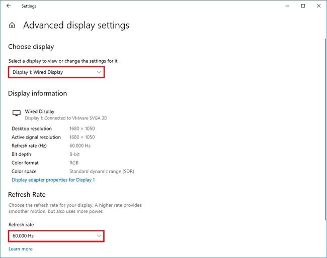 How to change display refresh rate on Windows 10 October 2020 Update ...