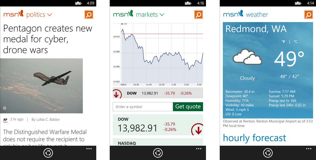Official MSN app comes to Windows Phone 8 | Windows Central