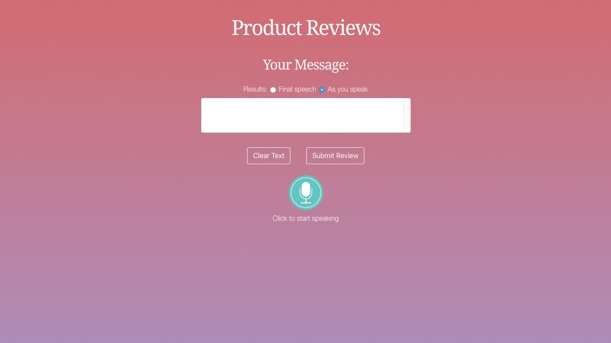 Build a voice controlled UI | Creative Bloq