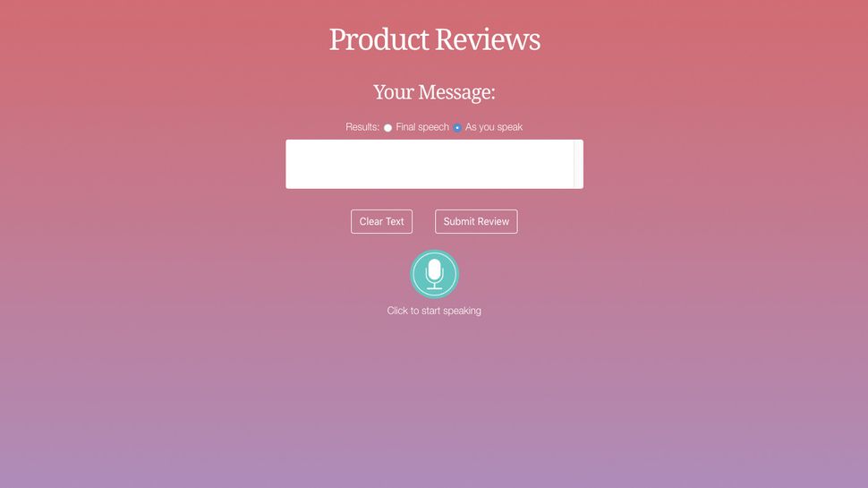 Build a voice controlled UI | Creative Bloq