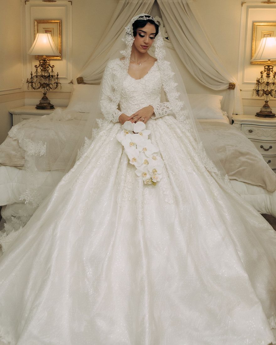 Who What Wear Weddings: Sally Ashour and Abdul Ayyad's Glamorous ...