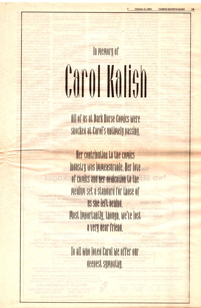 An oral history of Carol Kalish: the most important comic book figure ...