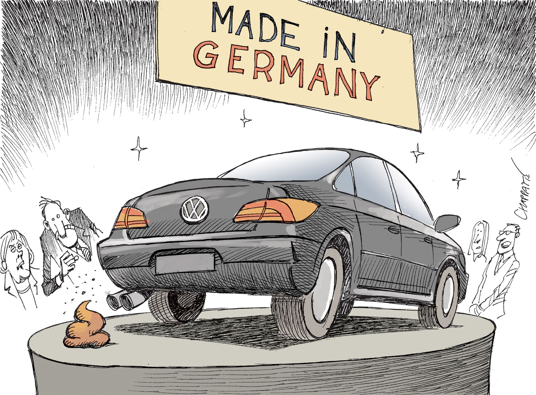 Editorial cartoon World Volkswagen Greece | The Week