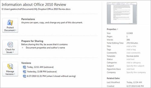 Microsoft Office 2010 Review | Laptop Mag