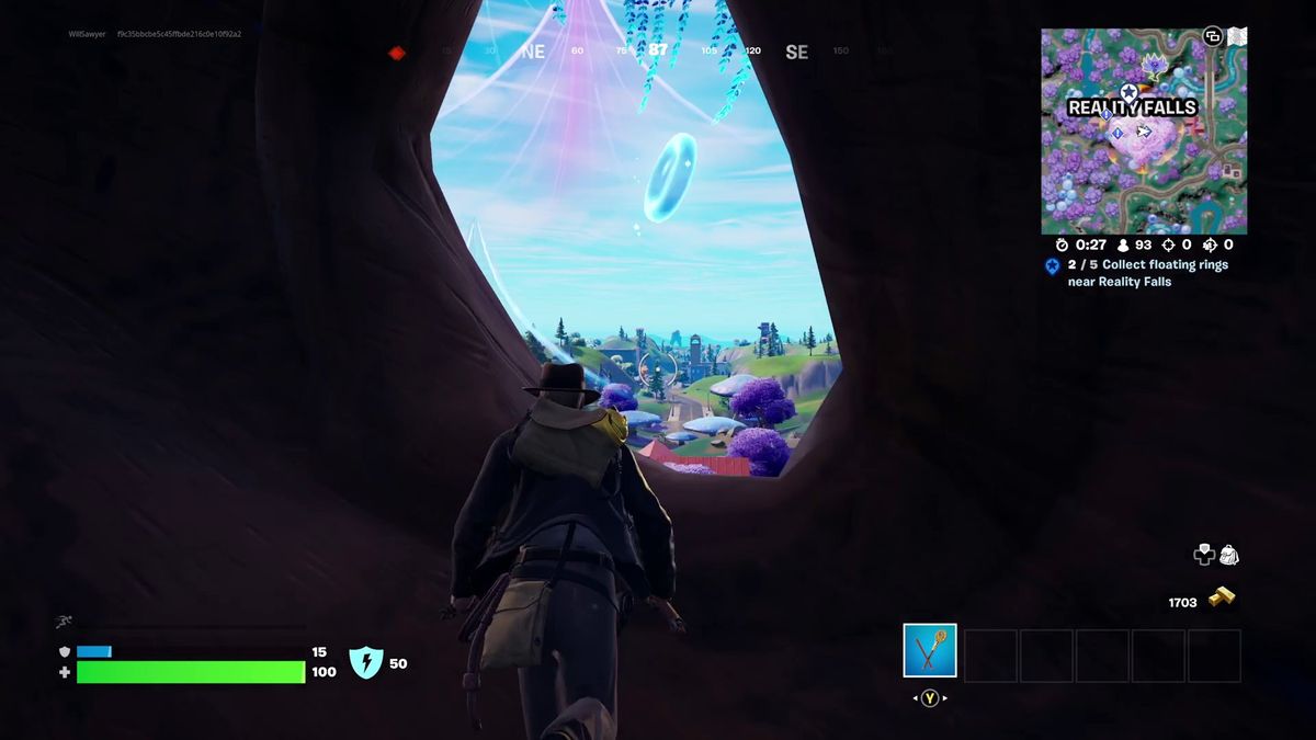 How to collect Fortnite floating rings near Reality Falls | GamesRadar+