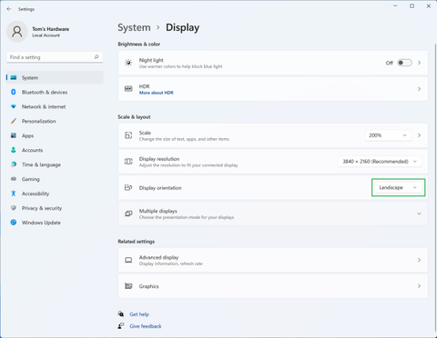 How to Rotate the Screen on Windows 11 or 10 | Tom's Hardware