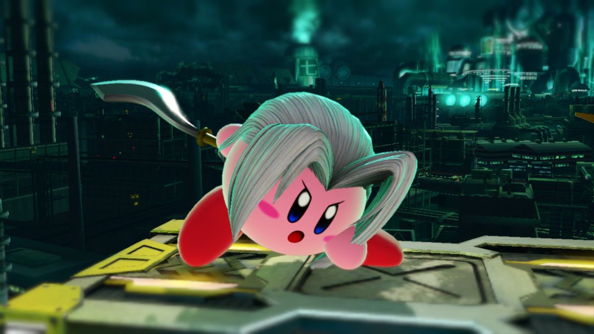 Here is what Kirby looks like after inhaling Sephiroth in Super Smash ...