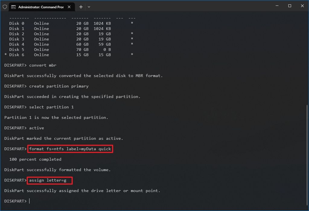 Use DiskPart to clean and format a drive that is not working on Windows ...