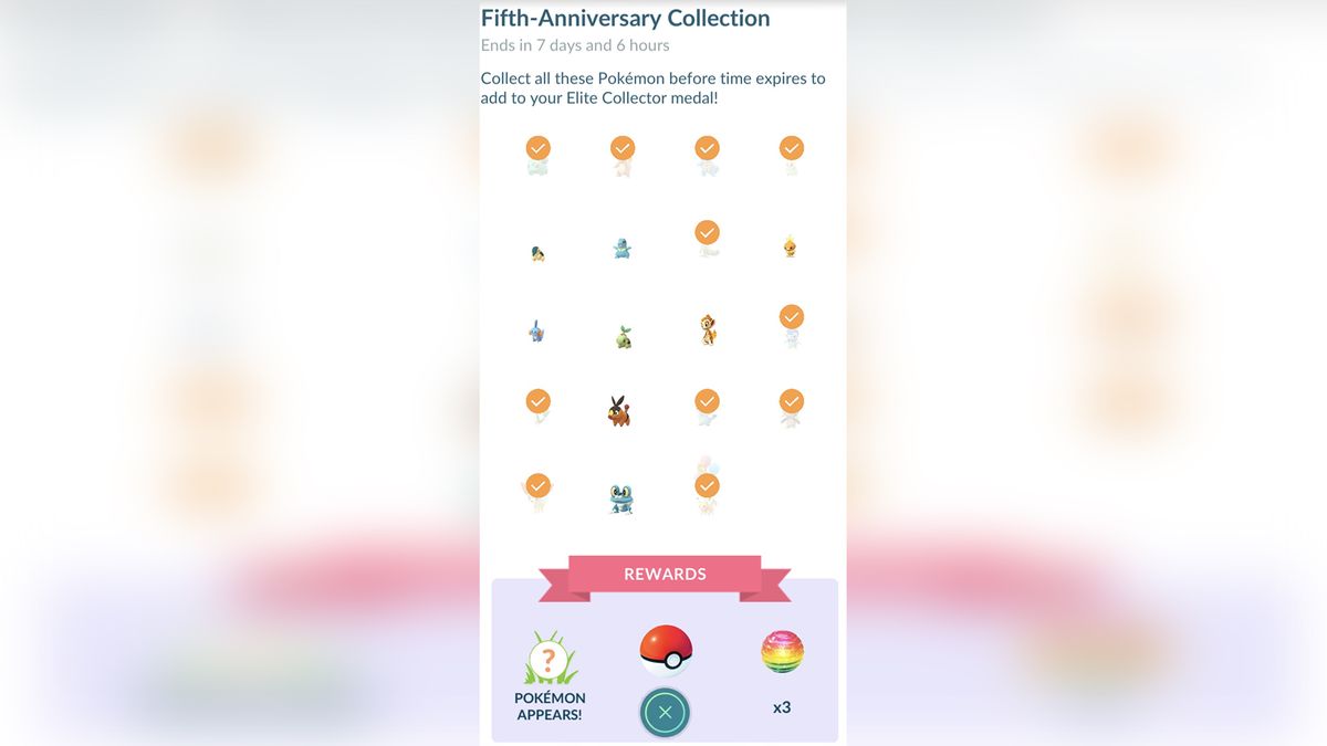 Pokemon Go fifth anniversary collection challenge field research and ...