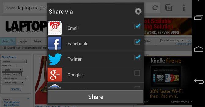 Edit the Share Menu in Android: How To | Laptop Mag
