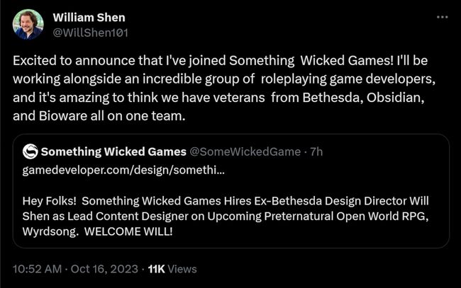 Starfield lead quest designer leaves Bethesda to work on the open-world RPG Wyrdsong | PC Gamer