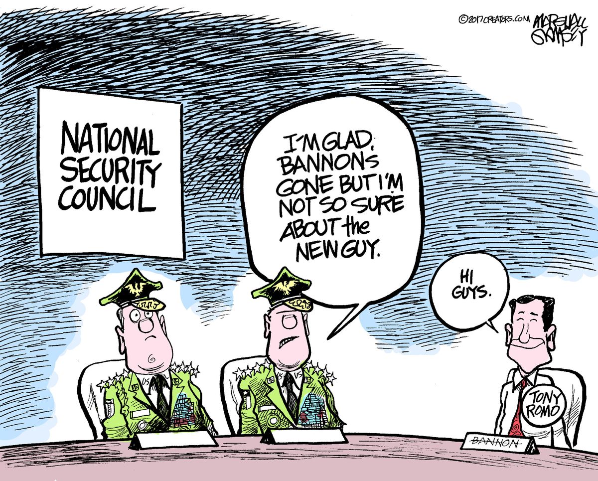 Political Cartoon U.S. National Security Council Tony Romo Dallas ...