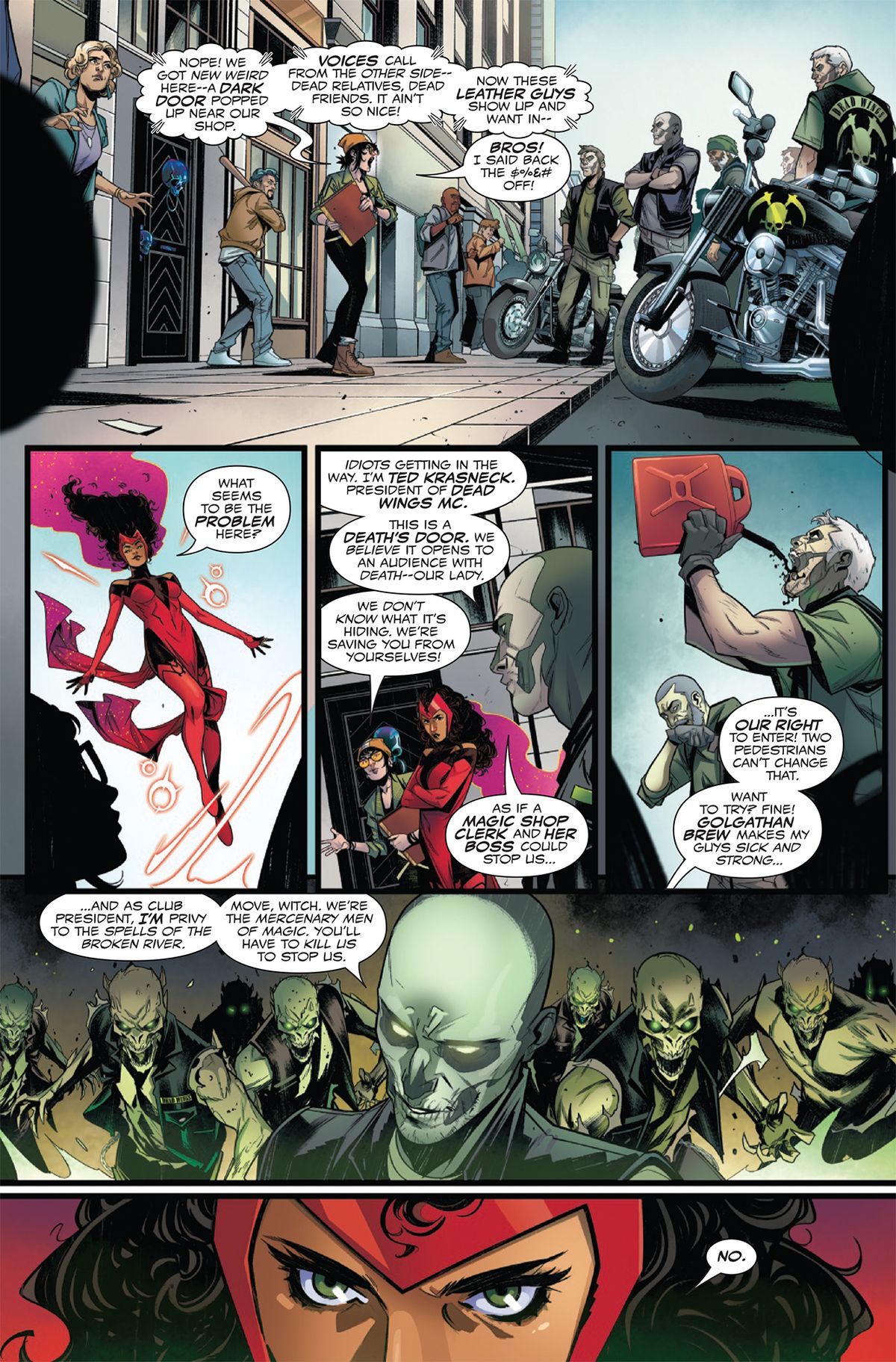 Wanda Maximoff meets God and takes on a gang of demonic bikers in ...