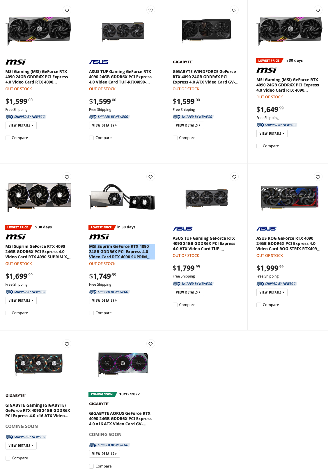 GeForce RTX 4090 Retails For Up To $1,999 at Newegg | Tom's Hardware