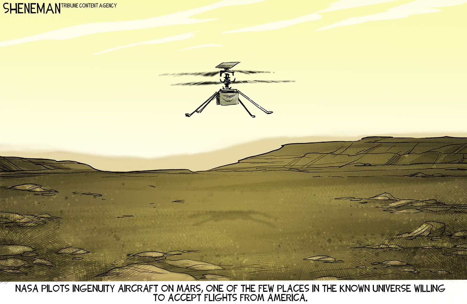 Editorial Cartoon U.S. mars nasa ingenuity | The Week