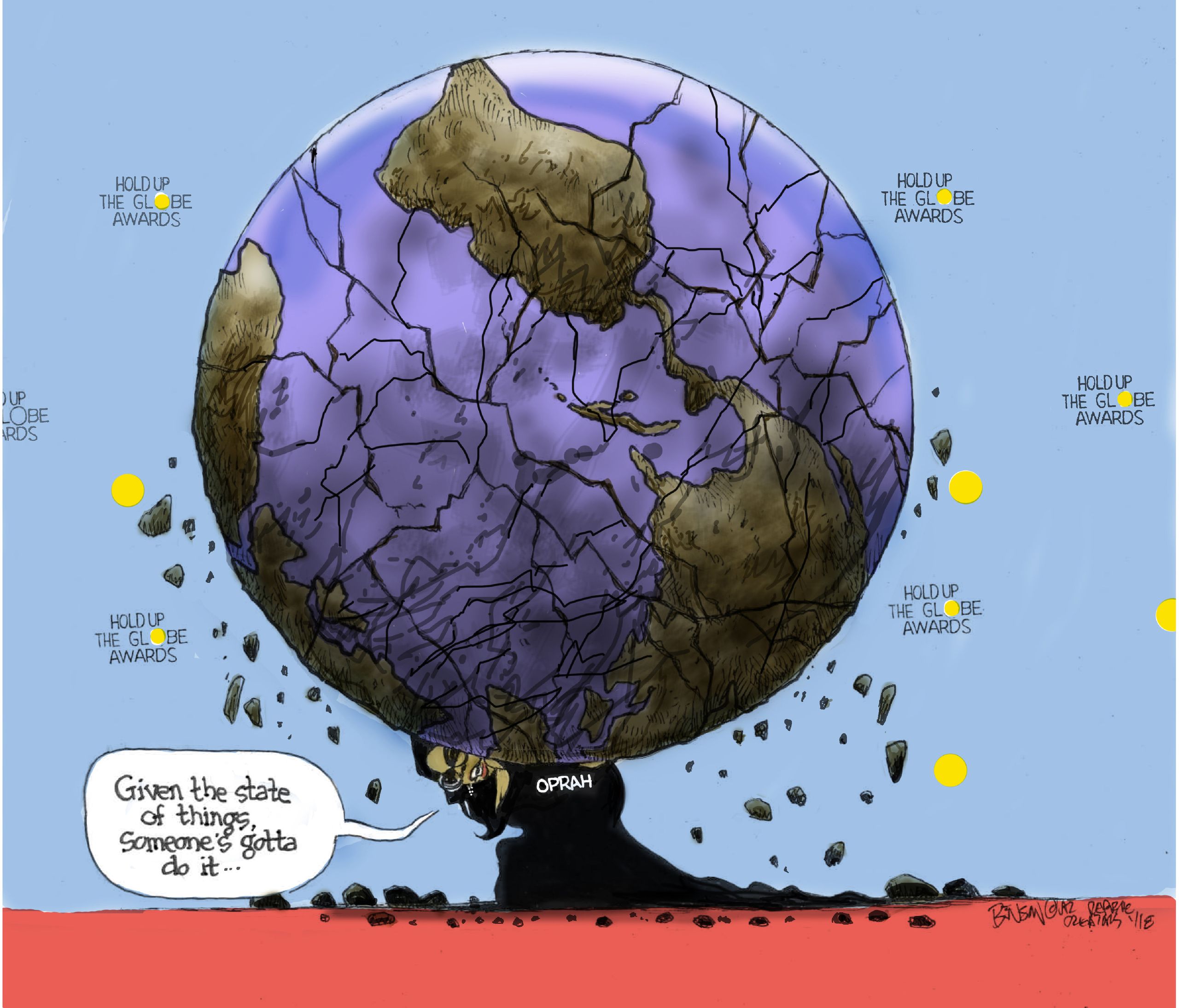 Political cartoon U.S. Oprah 2020 Golden Globes | The Week