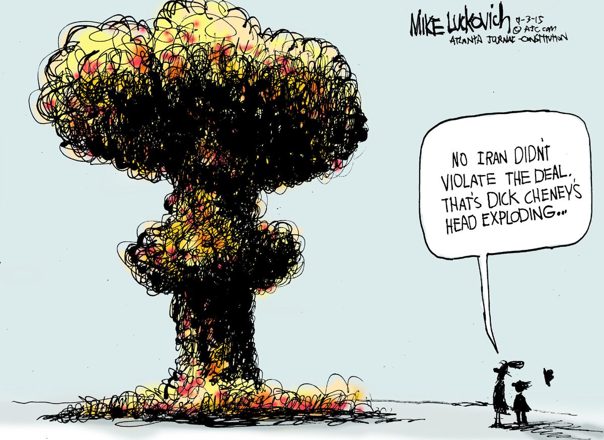Editorial cartoon Iran Deal Cheney | The Week