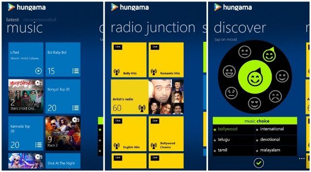 Hungama brings free, unlimited music streaming to Windows Phone ...