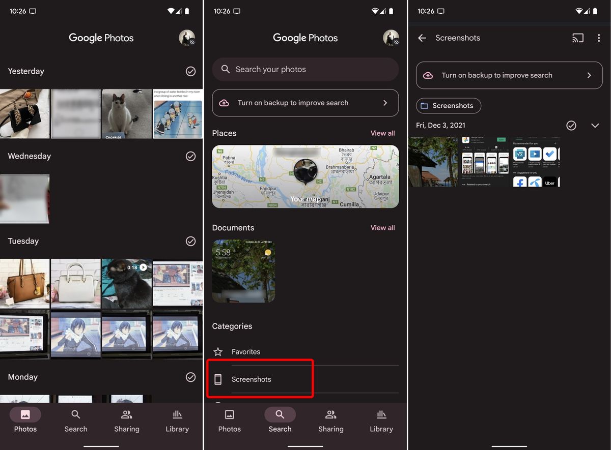 How to quickly find screenshots in Google Photos | Android Central