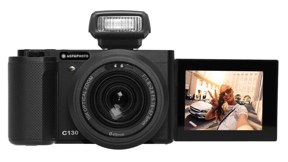 This compact camera from AgfaPhoto has a 10x zoom, funky removable ...