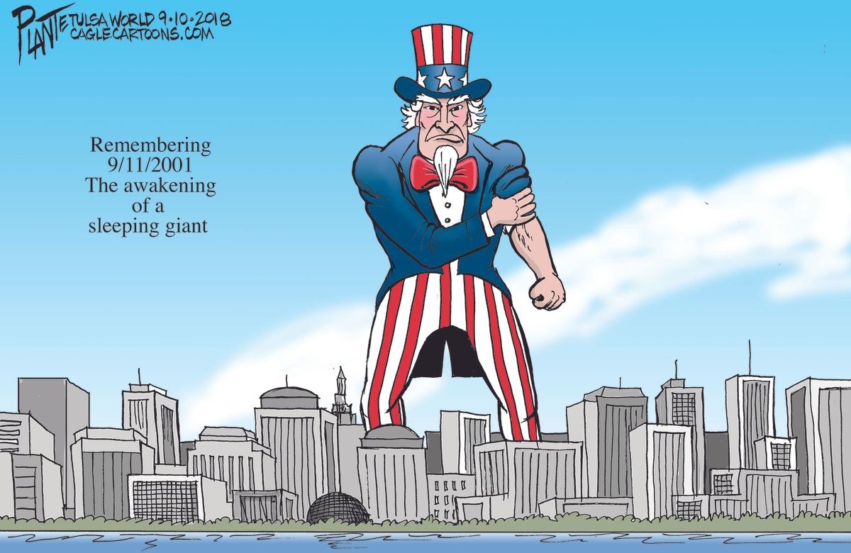 Editorial cartoon U.S. 9-11 Uncle Sam New York City | The Week