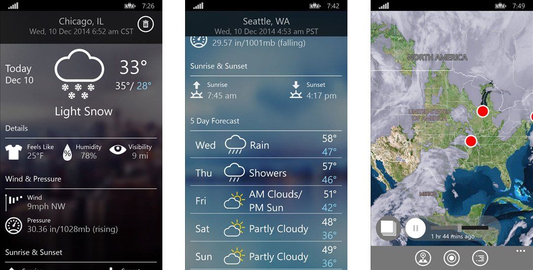 NOAA Hi-Def Radar is a new and powerful weather app on Windows Phone ...