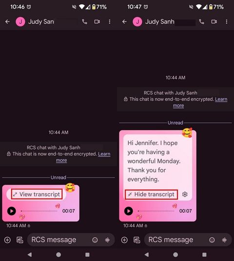 How to set up Voice Message Transcription in Google Messages | Android ...