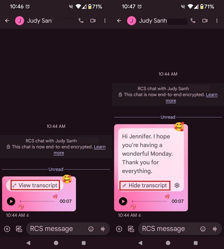 How to set up Voice Message Transcription in Google Messages | Android ...