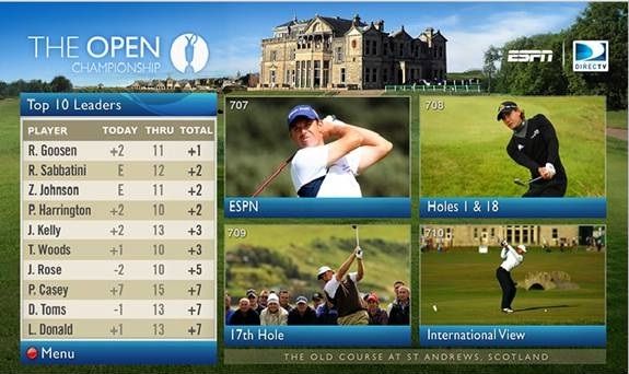 DirecTV Doubles Hours For British Open Interactive Coverage | Next TV