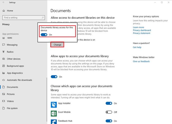 How to manage file access permissions for apps on Windows 10 April 2018 ...
