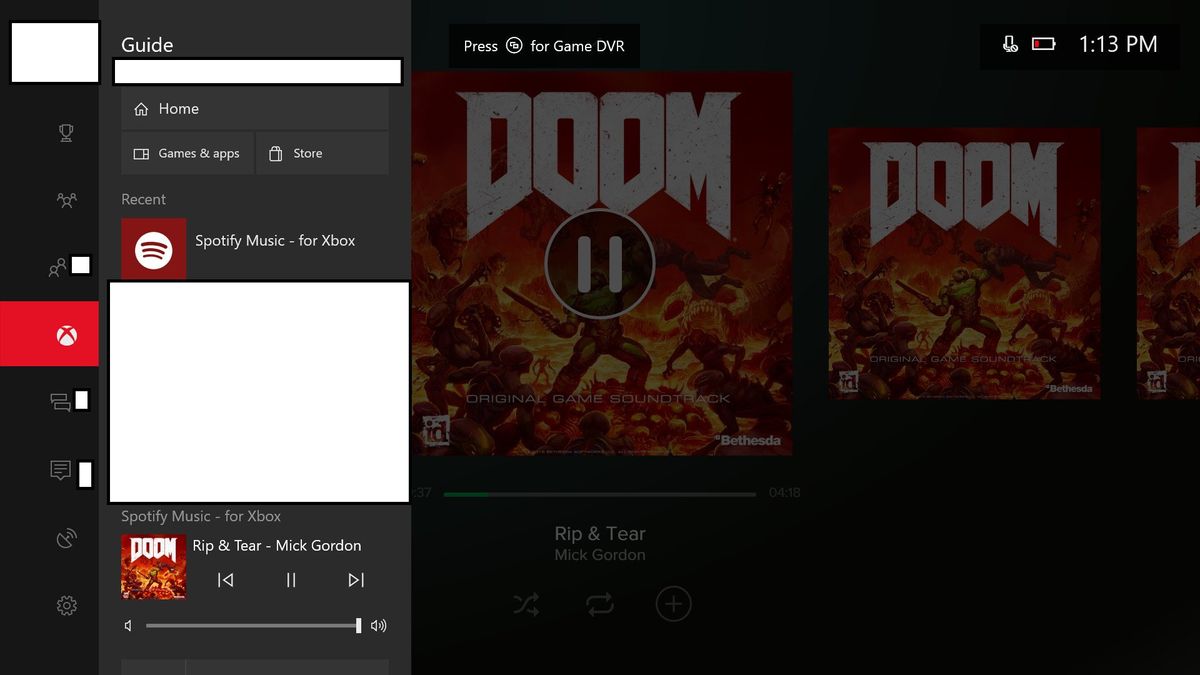 This is what Spotify looks like running on Xbox One (exclusive ...