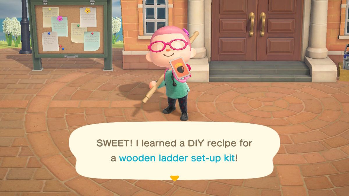 Animal Crossing: New Horizons — How to make a wooden ladder set-up kit ...