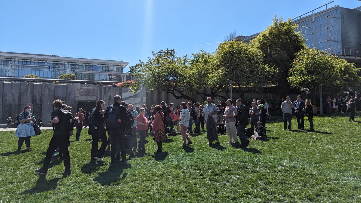Watch a bunch of game developers screaming in a public park to protest ...