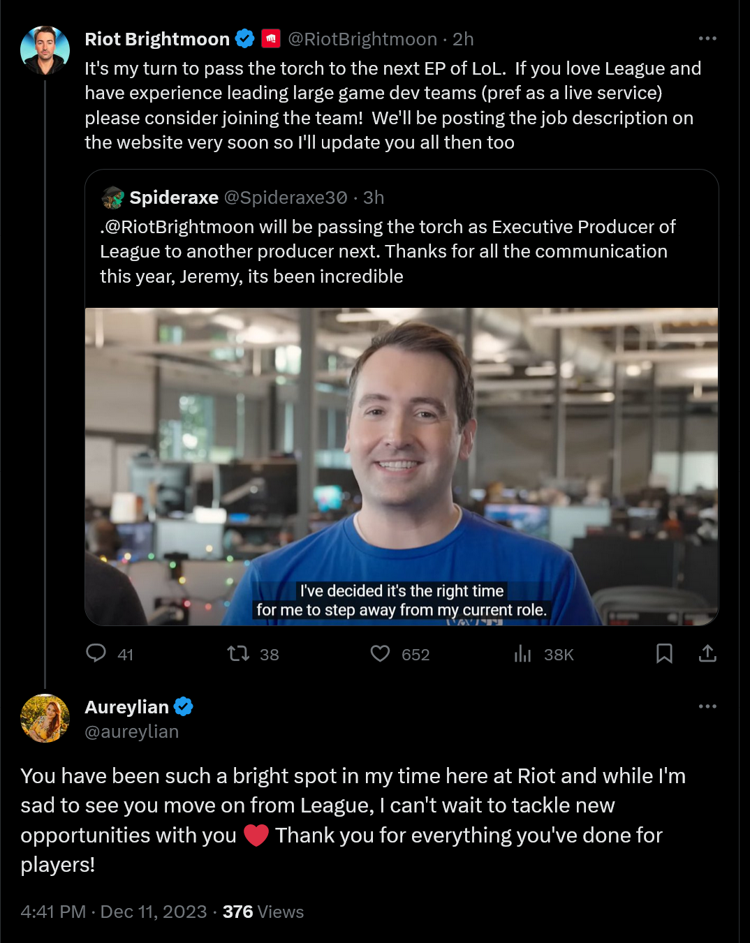 League of Legends executive producer Jeremy 'Brightmoon' Lee has ...