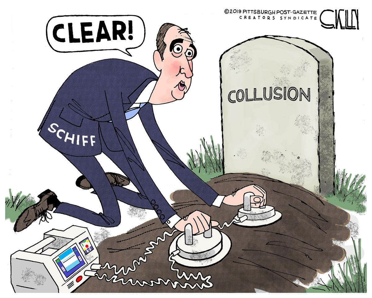 Political Cartoon U.S. Adam Schiff Trump Mueller collusion | The Week