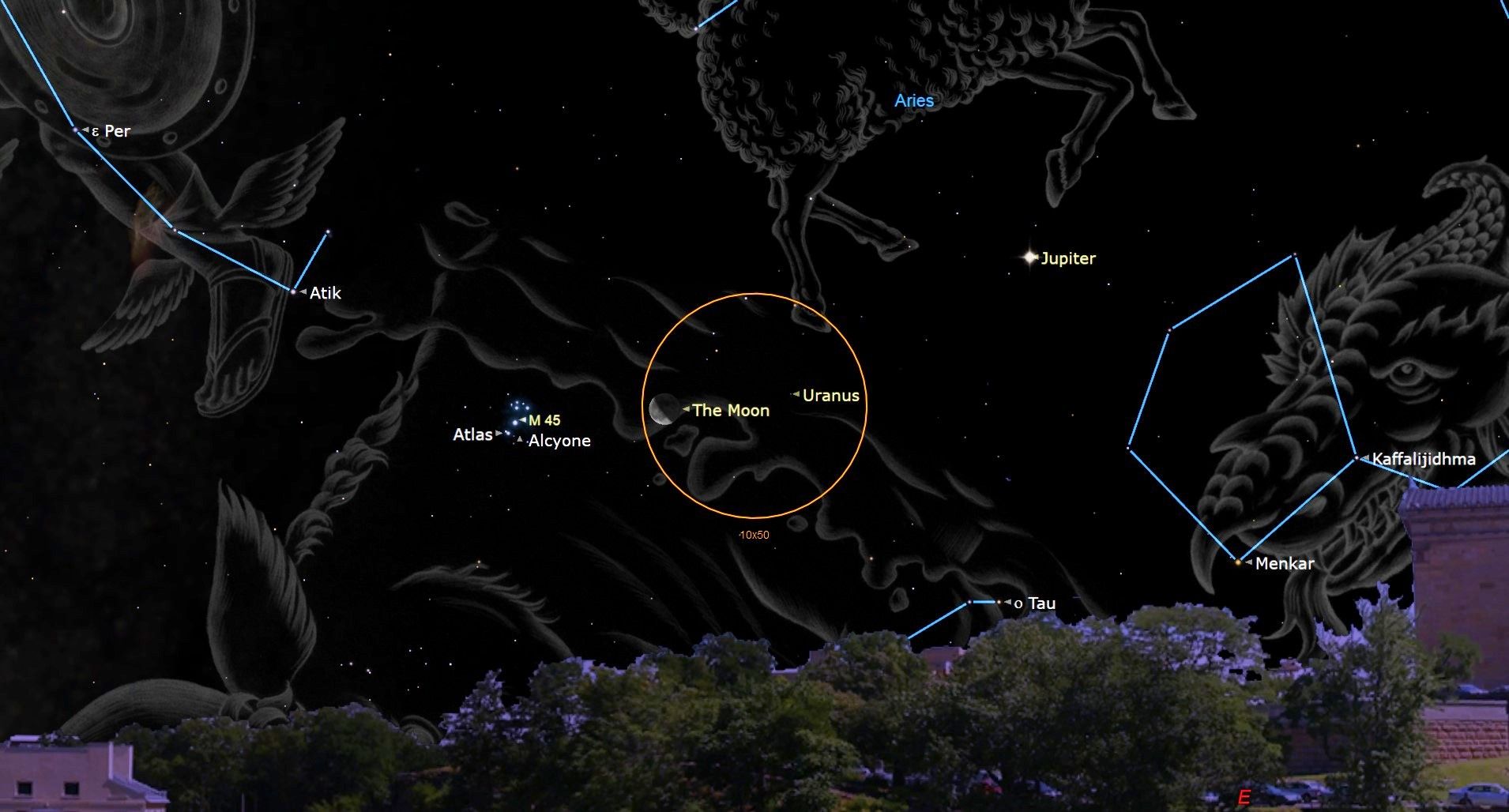 See the moon dance with the Seven Sisters of the Pleiades before dawn ...