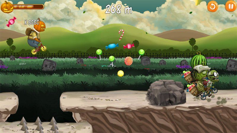 Chasing Zombies, a Windows Phone game where you battle candy stealing ...