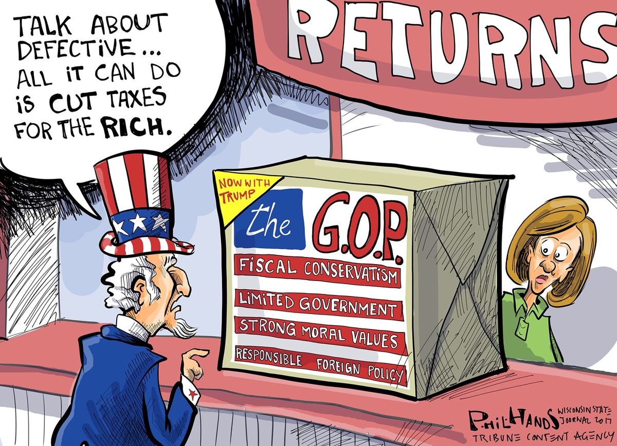 Political cartoon U.S. GOP tax cuts wealthy returns | The Week