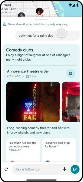 Google's new Gen AI in Maps can help you find places to go and things ...