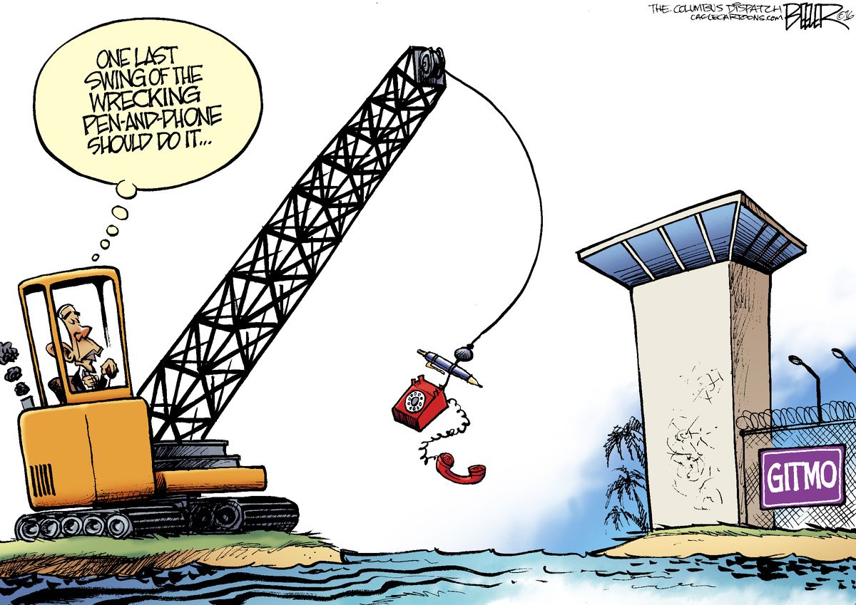 Obama Cartoon U.S. Close Gitmo 2016 | The Week